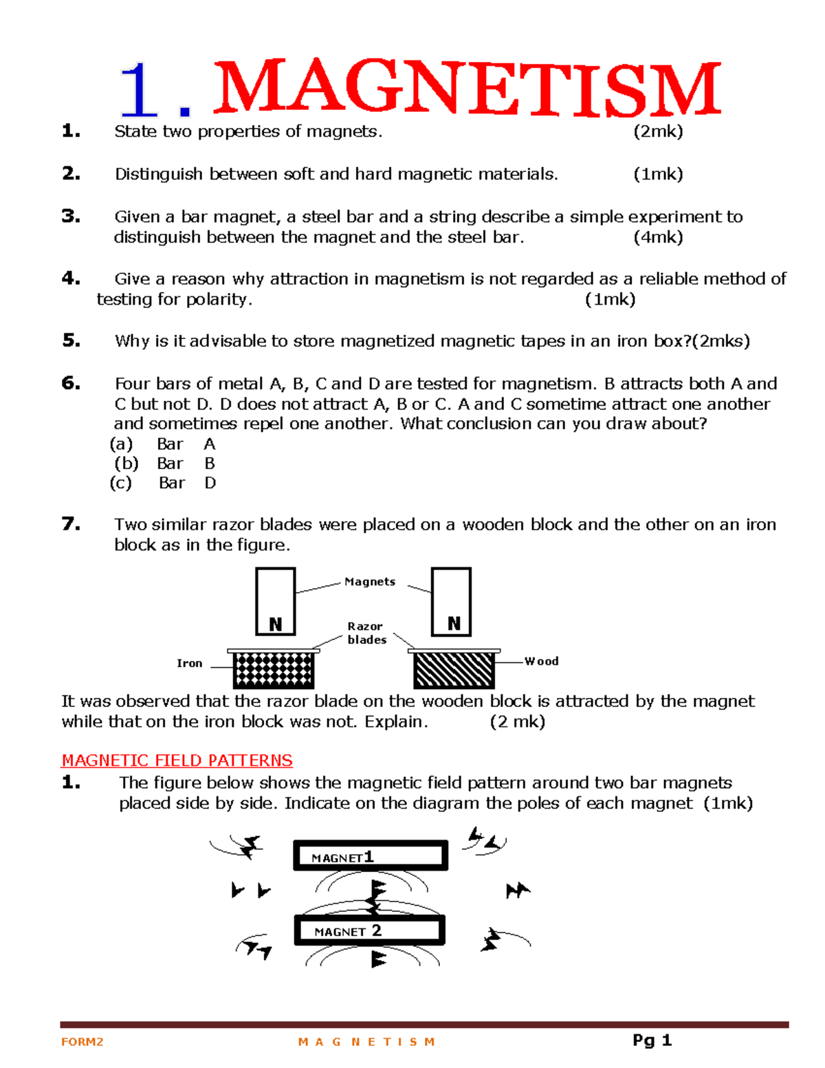 Magnetism (2 0): Comprehensive Notes on Magnetic Properties and ...