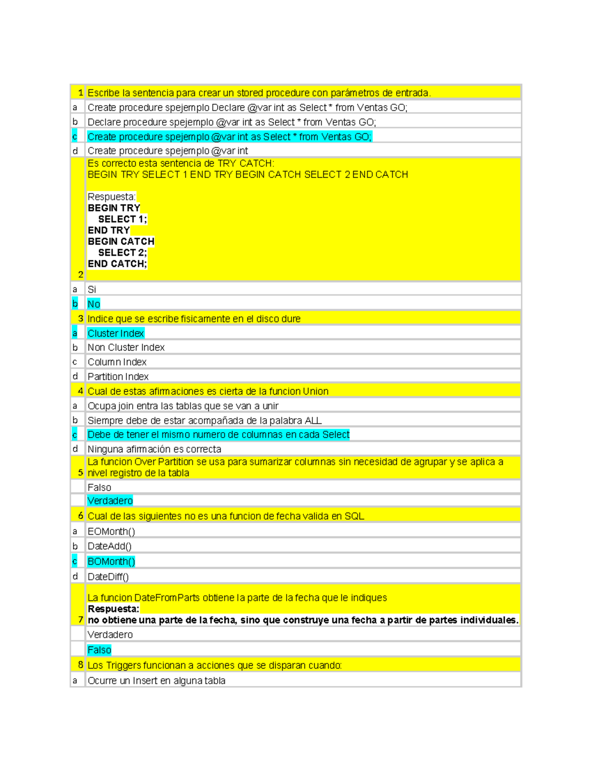 Examen SQL Intermedio - NSKXNXK: Procedimientos, Funciones y Triggers - Studocu