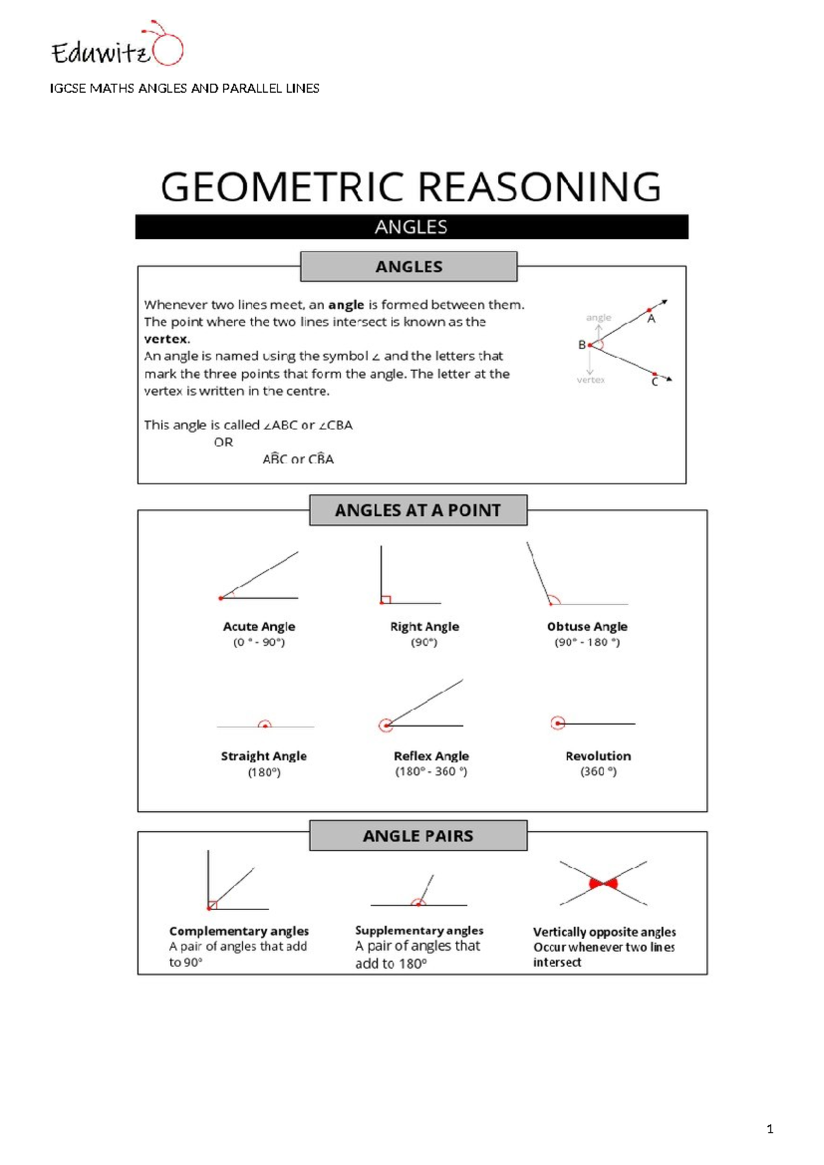 Igcse MATH Angles AND Parallel Lines - Math_MJElite - IGCSE MATHS ...