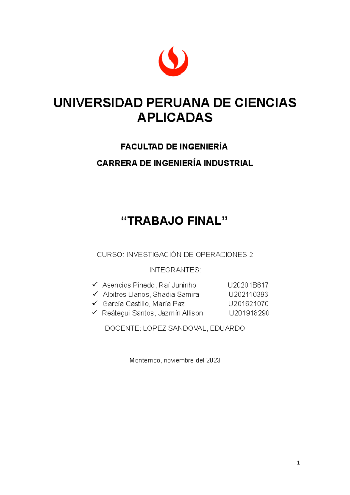 TF-IOP2 - Trabajo Final: Análisis de Cultivos para Agroexportación - Studocu