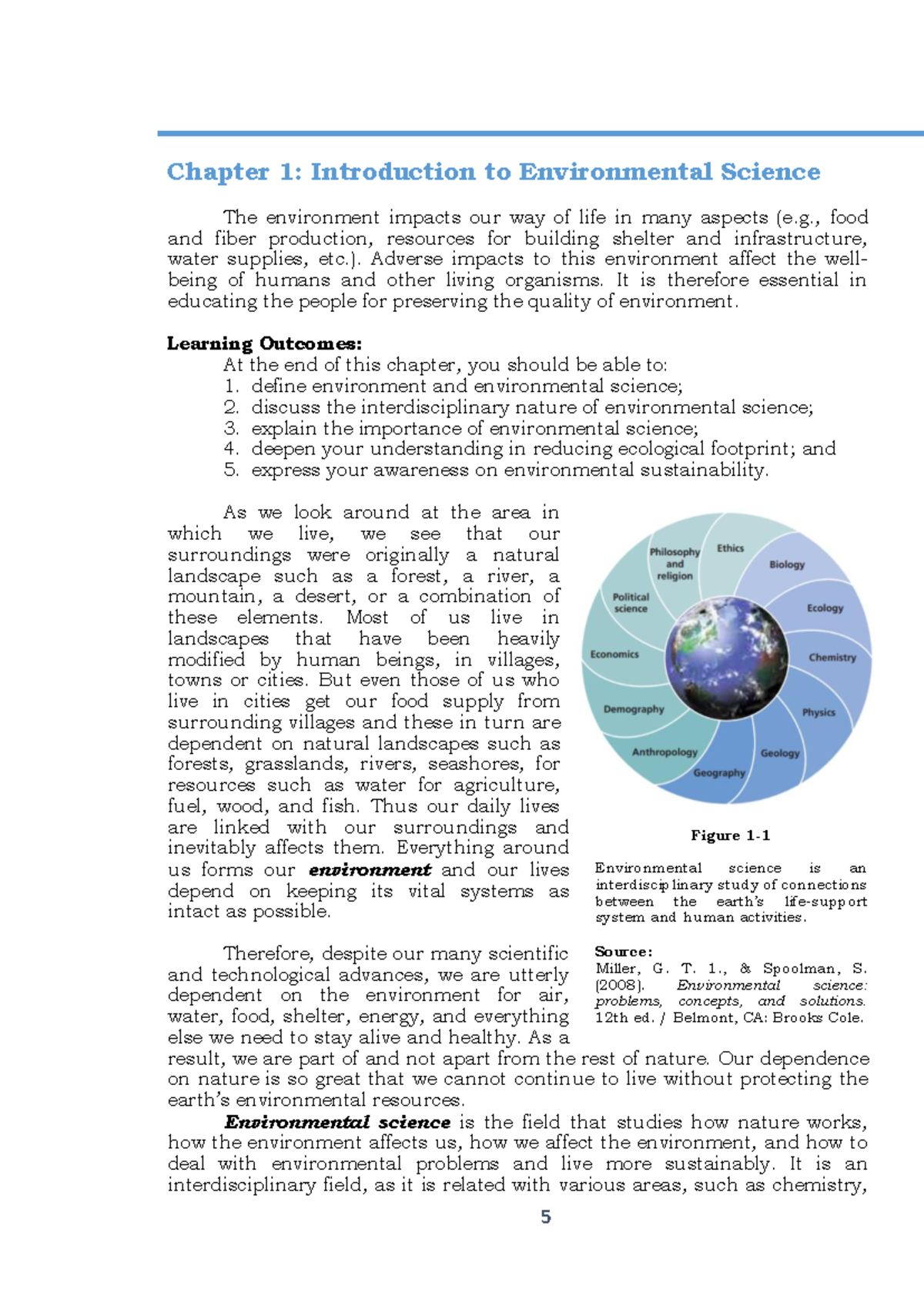 1 Introduction to Environmental Science - Figure 1- Environmental ...