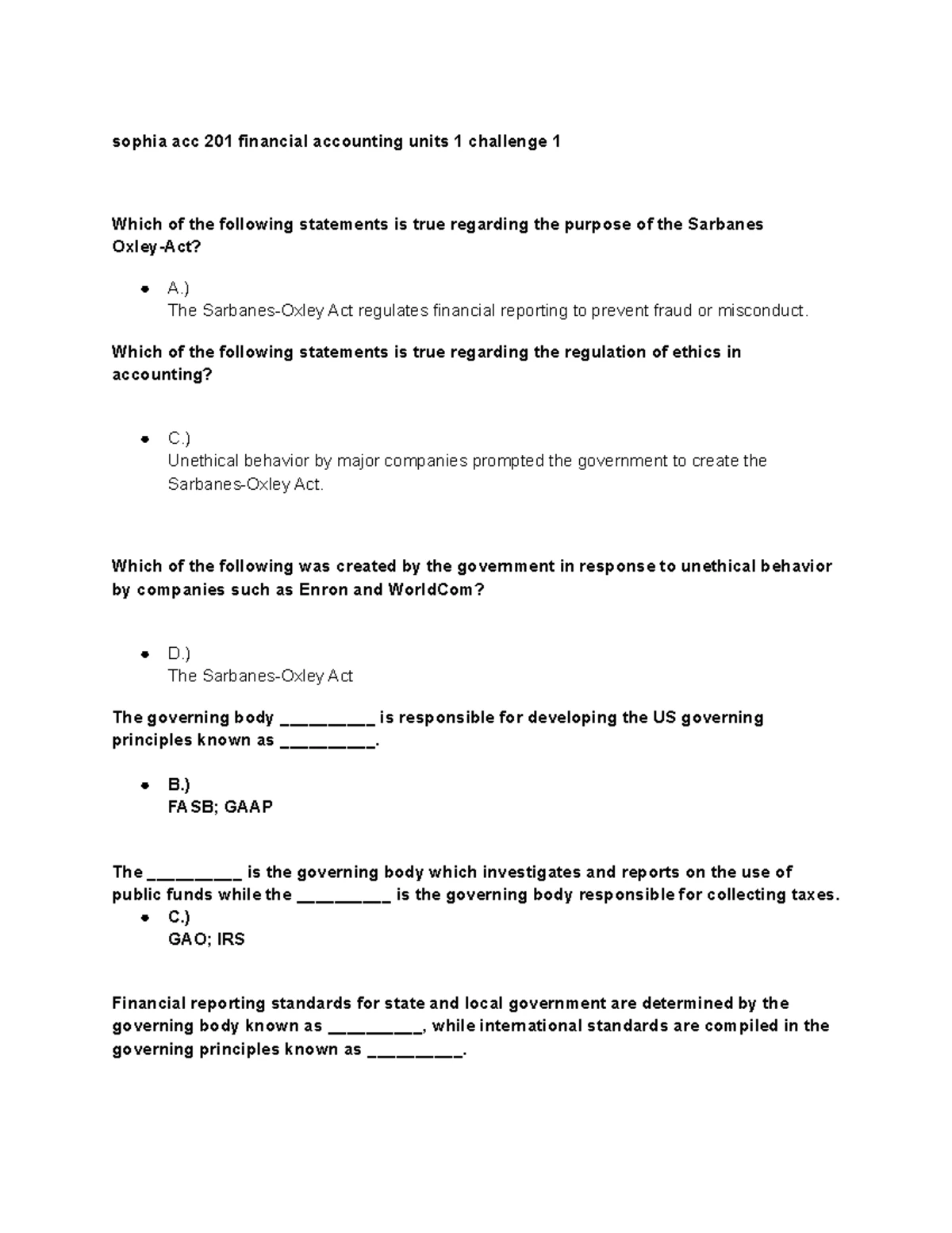 Sophia acc 201 financial accounting units 2 challenge 2 - sophia acc ...