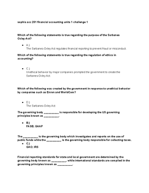Sophia Financial Management Unit 2 Milestone - 1 CONCEPT → Preparing ...