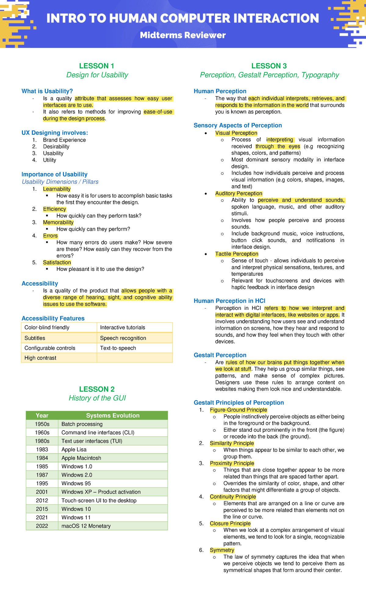 HCI 101: Comprehensive Notes on Usability, Design, and Interaction ...