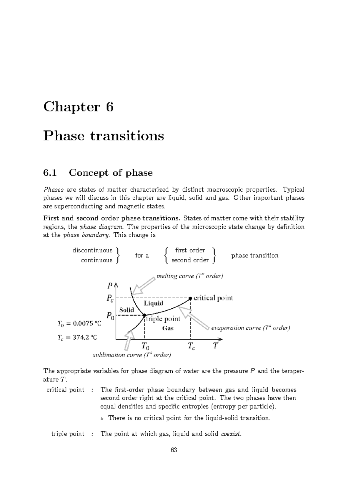 Chapter 6: Phase Transitions in Matter (PHYS 101) - Studocu