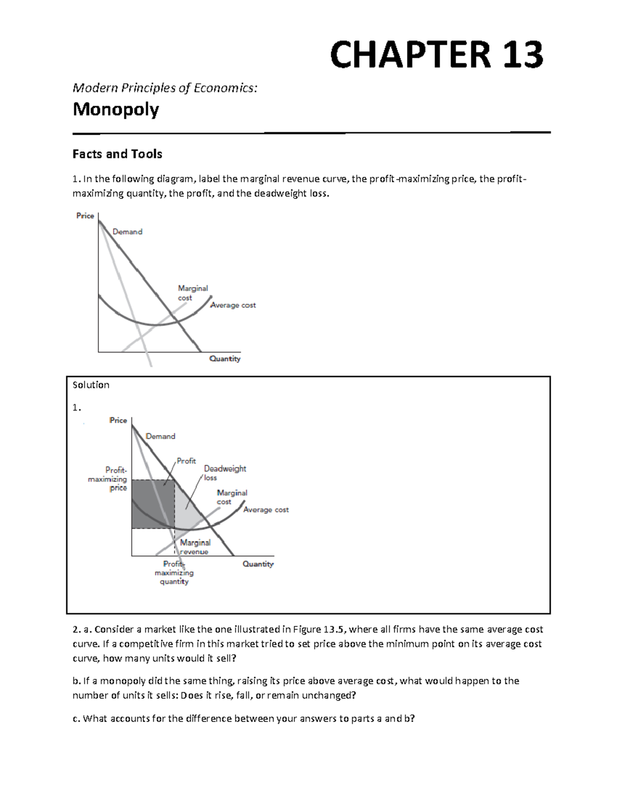 Chapter 13 Solutions - CHAPTER 13 Modern Principles of Economics ...