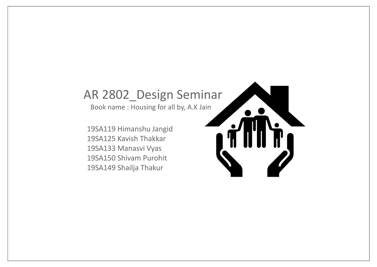 Design seminar - Book review - AR 2802_Design Seminar Book name ...