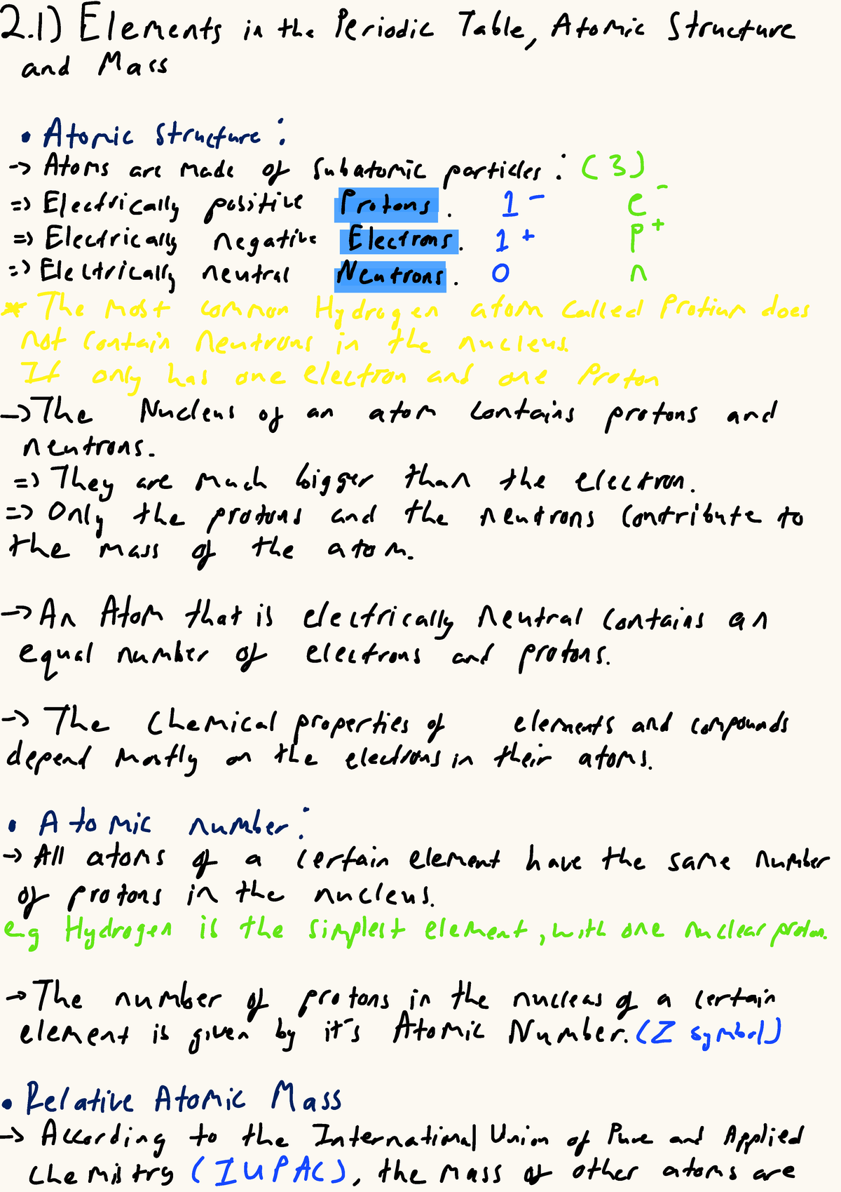 2.1) Atomic Structure, Isotopes, and the Periodic Table Overview - Studocu