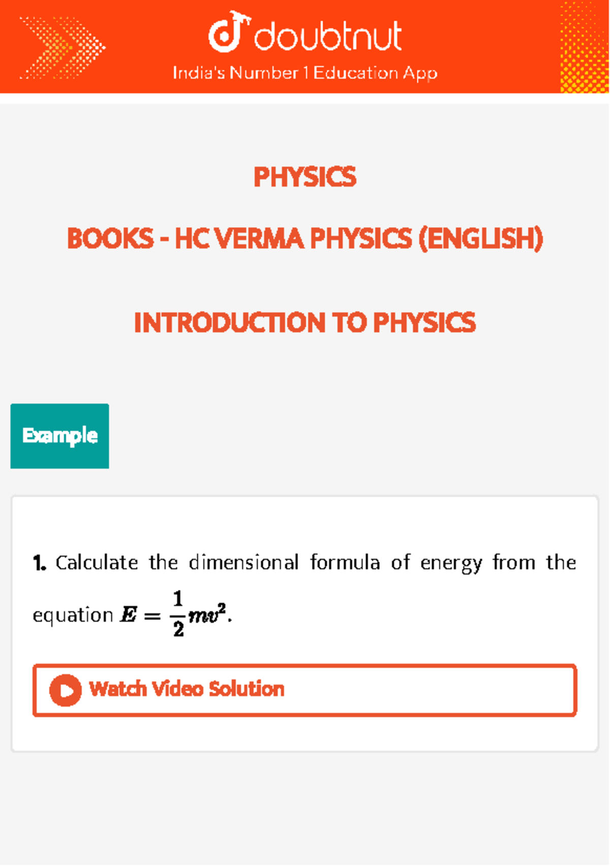 PHYSICS 523: Dimensional Analysis and Energy Formulas - Studocu
