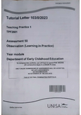 TPN 2601 - Unisa - Teaching practice - Studocu