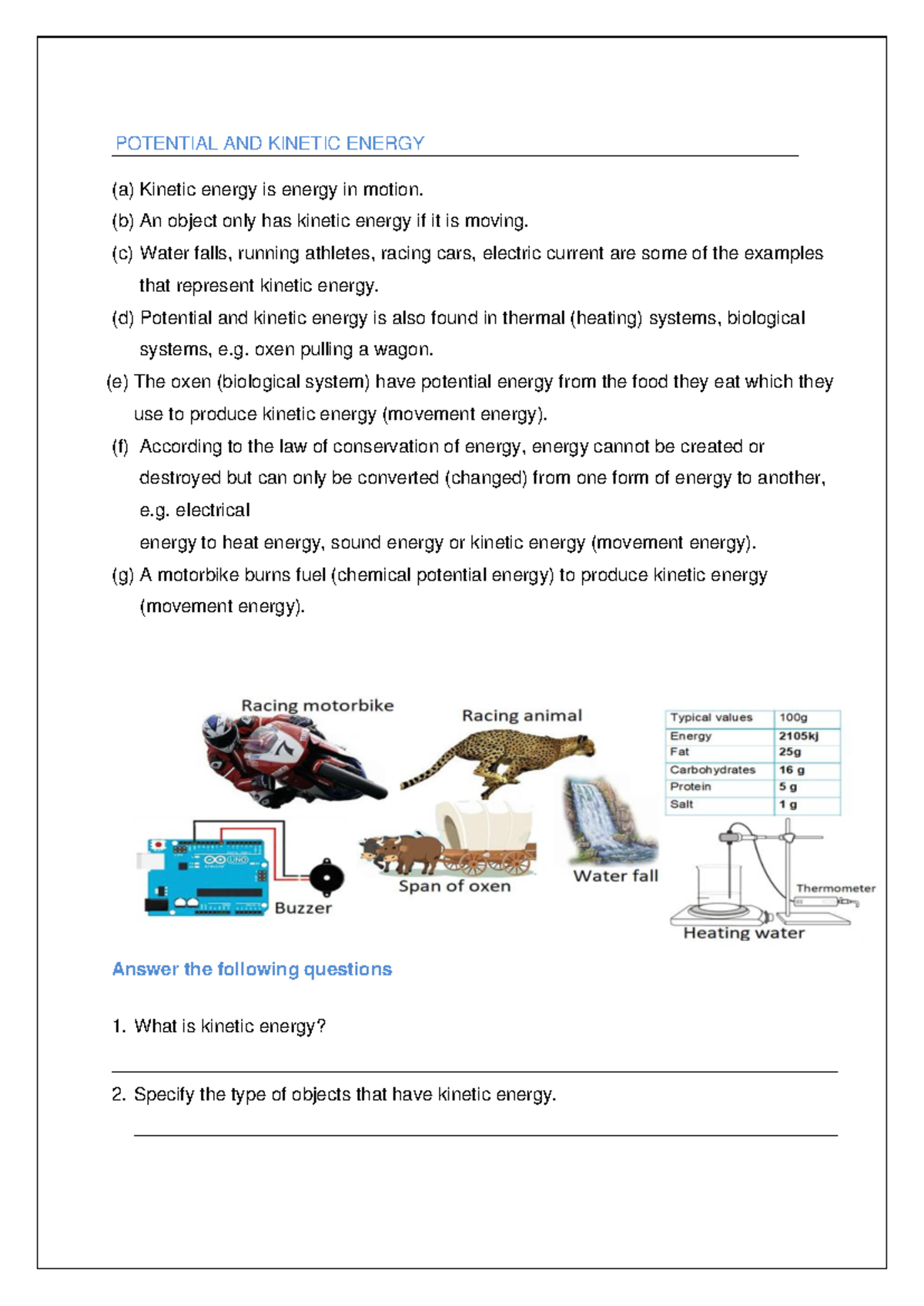 NS Grade 8 Term 3 Learner Guide: Energy Types & Electric Circuits - Studocu