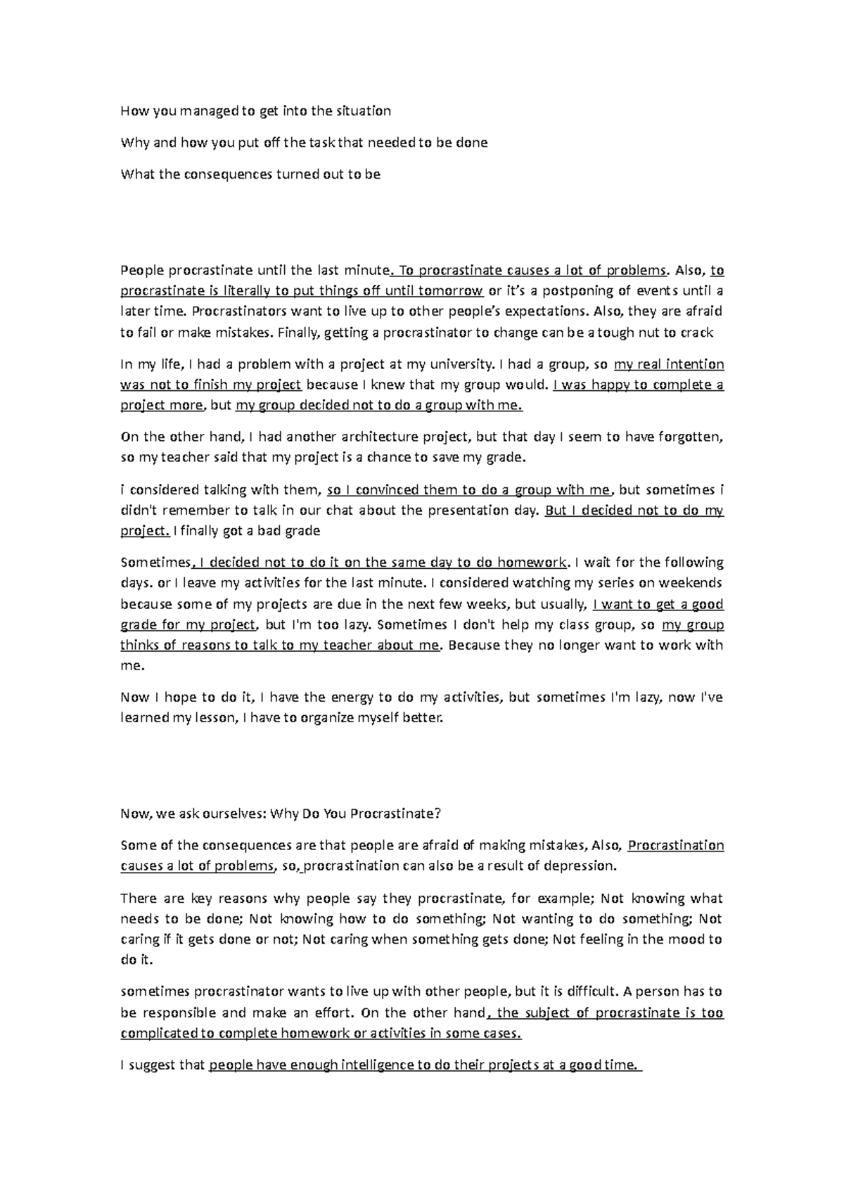 Speaking 1 Icpna - Procrastination Insights and Strategies - Studocu