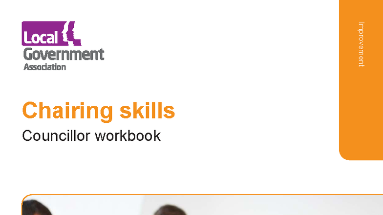 Chairing Skills for Councillors: A Comprehensive Workbook (D28) - Studocu