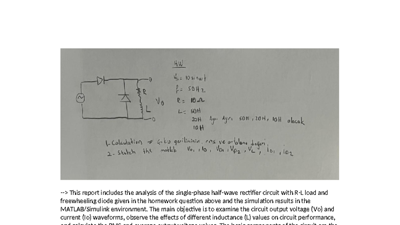 Analysis of Rectifier Circuit with Load & Freewheeling Diode (PEM 101 ...