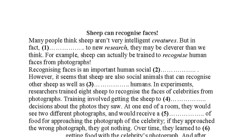 Sheep can recognise faces - Sheep can recognise faces! Many people ...