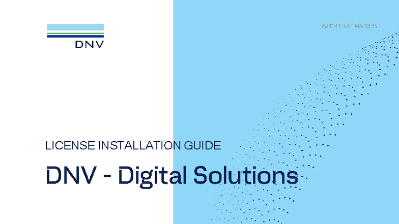DNV Digital Solutions License Installation Guide - March 2023 - Studocu