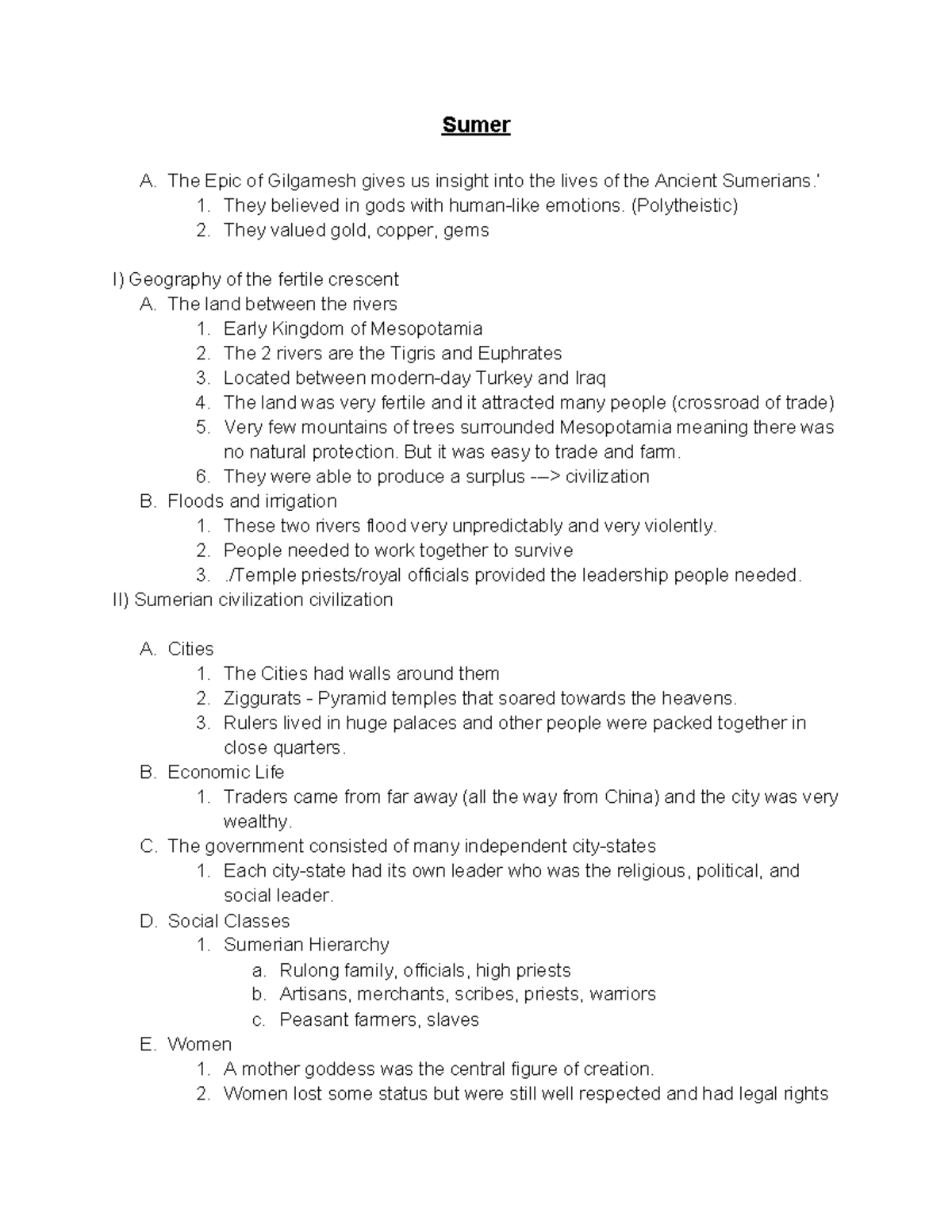 Sumer A: Insights into Ancient Civilization and the Epic of Gilgamesh ...