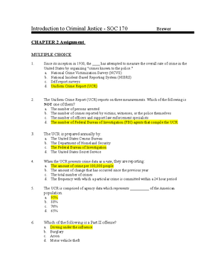 CJ chapter 10 - Multiple choice answers received 100 percent ...