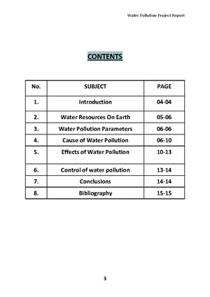 Water Pollution Project Report - GARHBETA COLLEGE Affiliated to ...