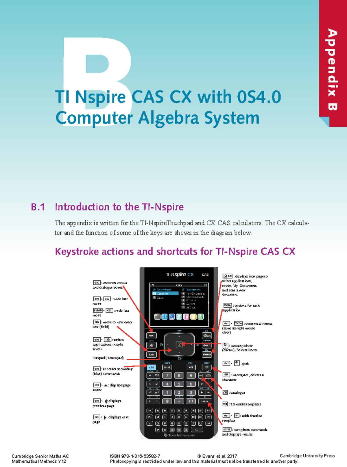 Cambridge TI Nspire CAS CX User Guide for Mathematics Applications ...