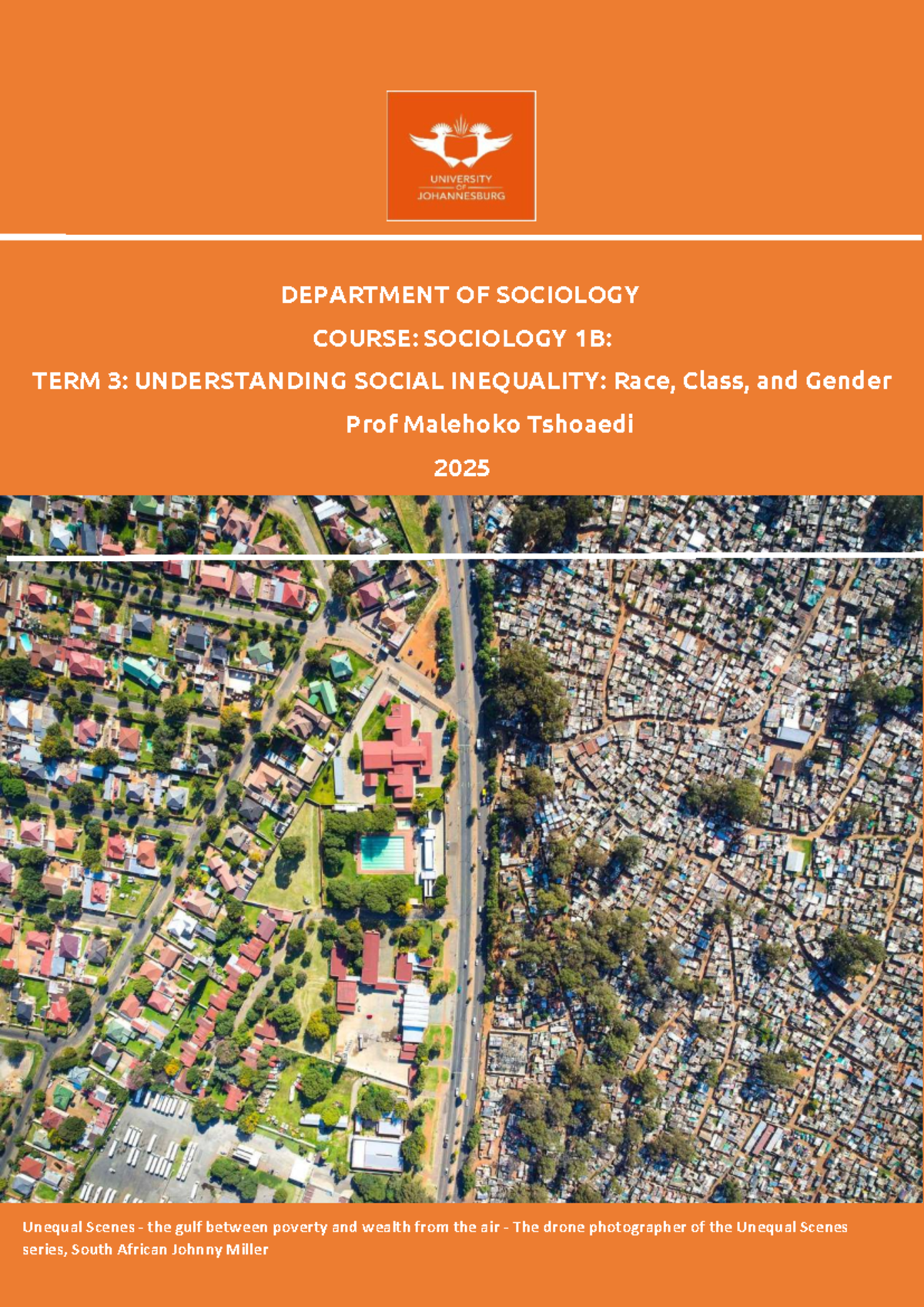 2025 SOCIOLOGY 1B Module Guide: Understanding Social Inequality - Studocu