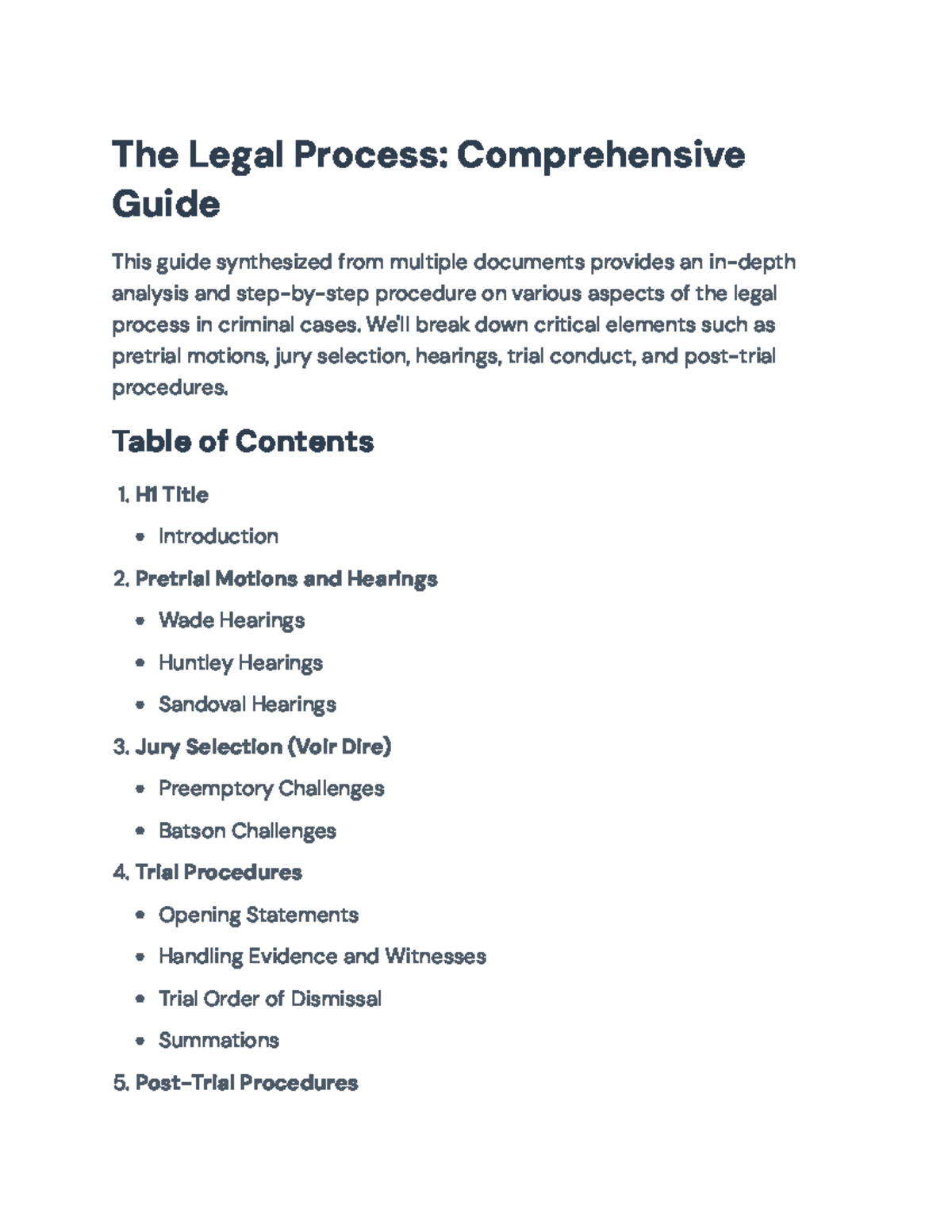 Criminal Law 101: Comprehensive Guide to the Legal Process - The Legal ...