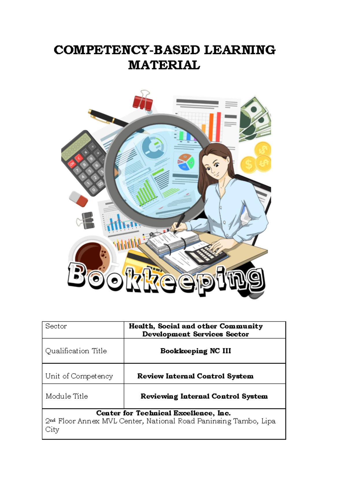 JAAA Bookkeeping NC: Reviewing Internal Control System Module - Studocu