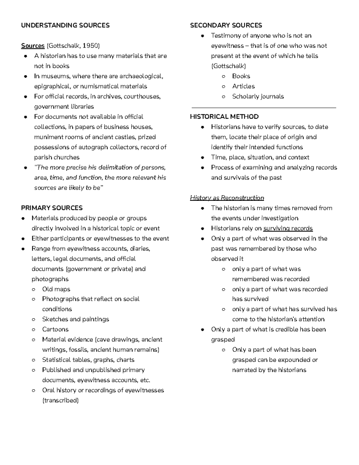 Understanding Historical Sources: Primary & Secondary Analysis - Studocu