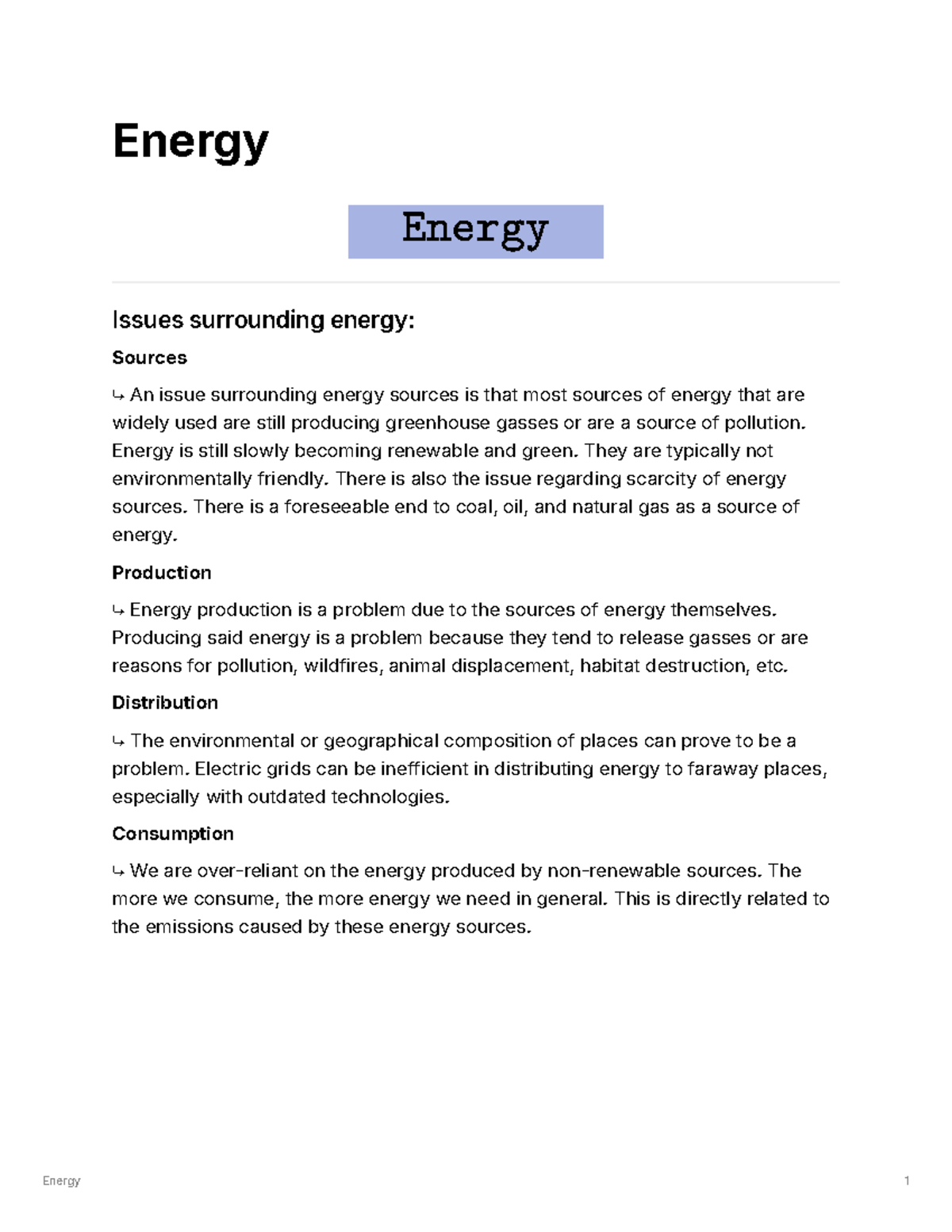Energy - Study Notes for Engineering Chemistry (ENG 101) - Studocu