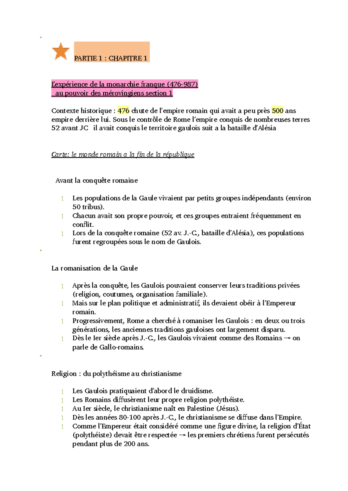 PARTIE 1 : CHAPITRE 1 - De la Monarchie Franque aux Mérovingiens - Studocu