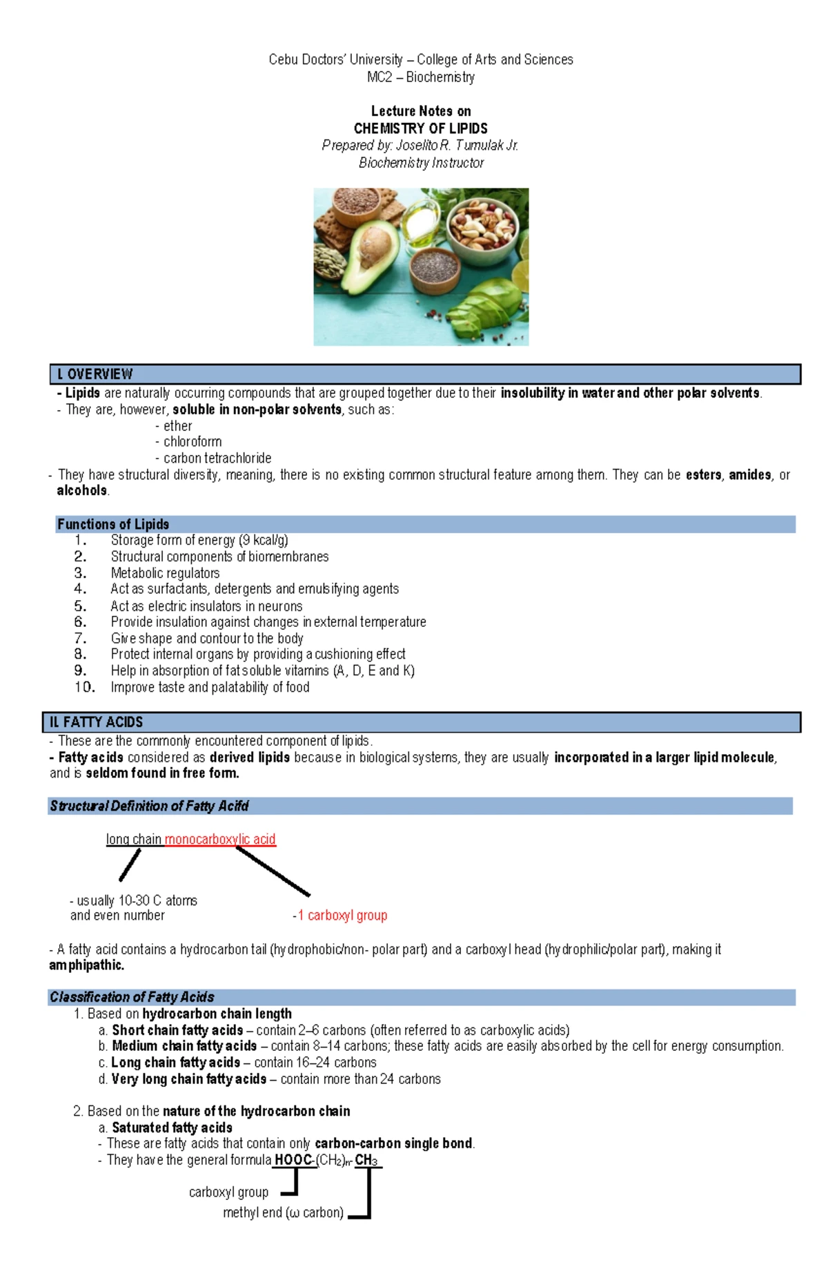 Biochem - Lecture Notes on Carbohydrates and Their Importance - Studocu