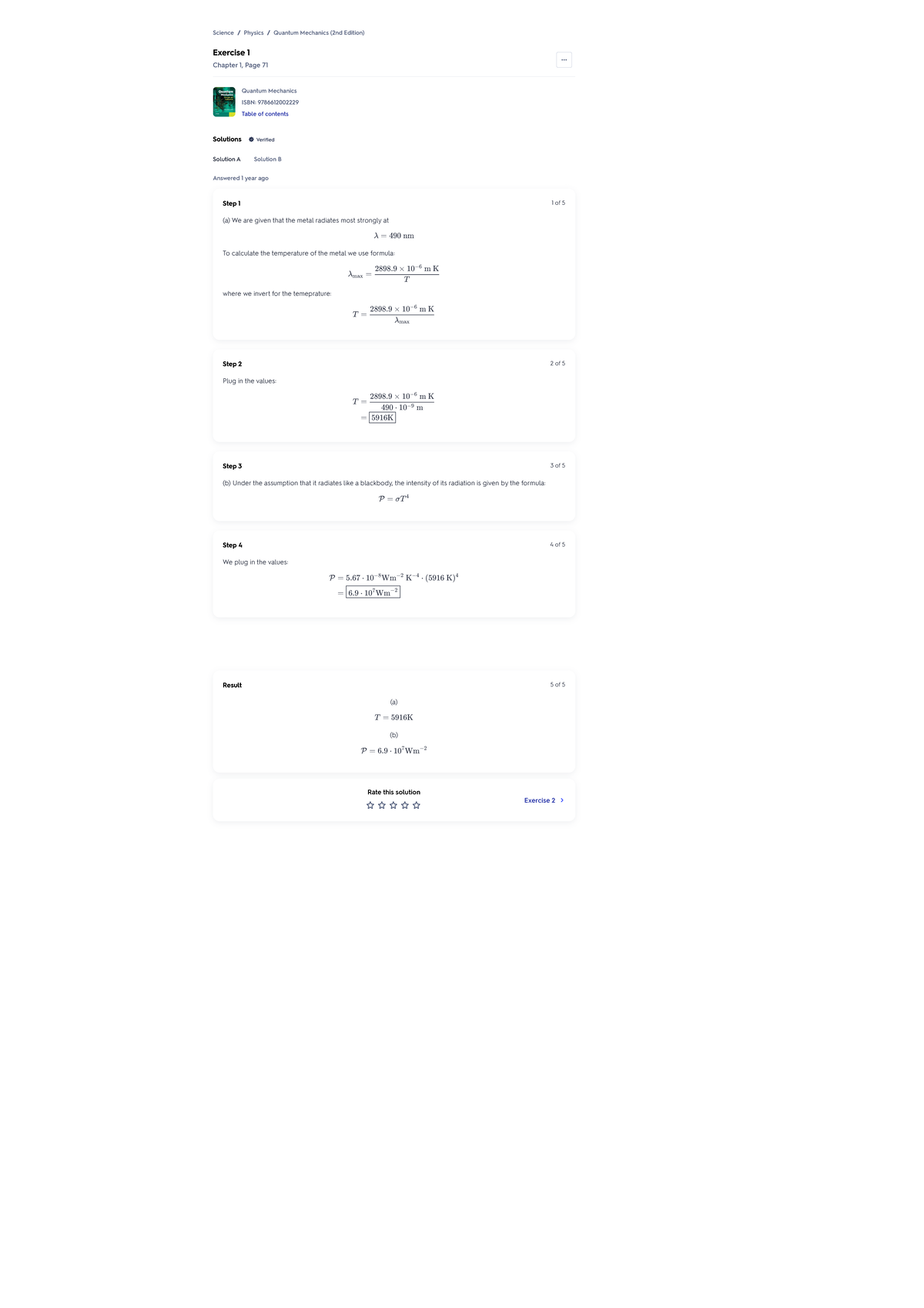 Chapter 1 Quantum Mechanics Quizlet Solutions - Zettili Study Aid - Studocu