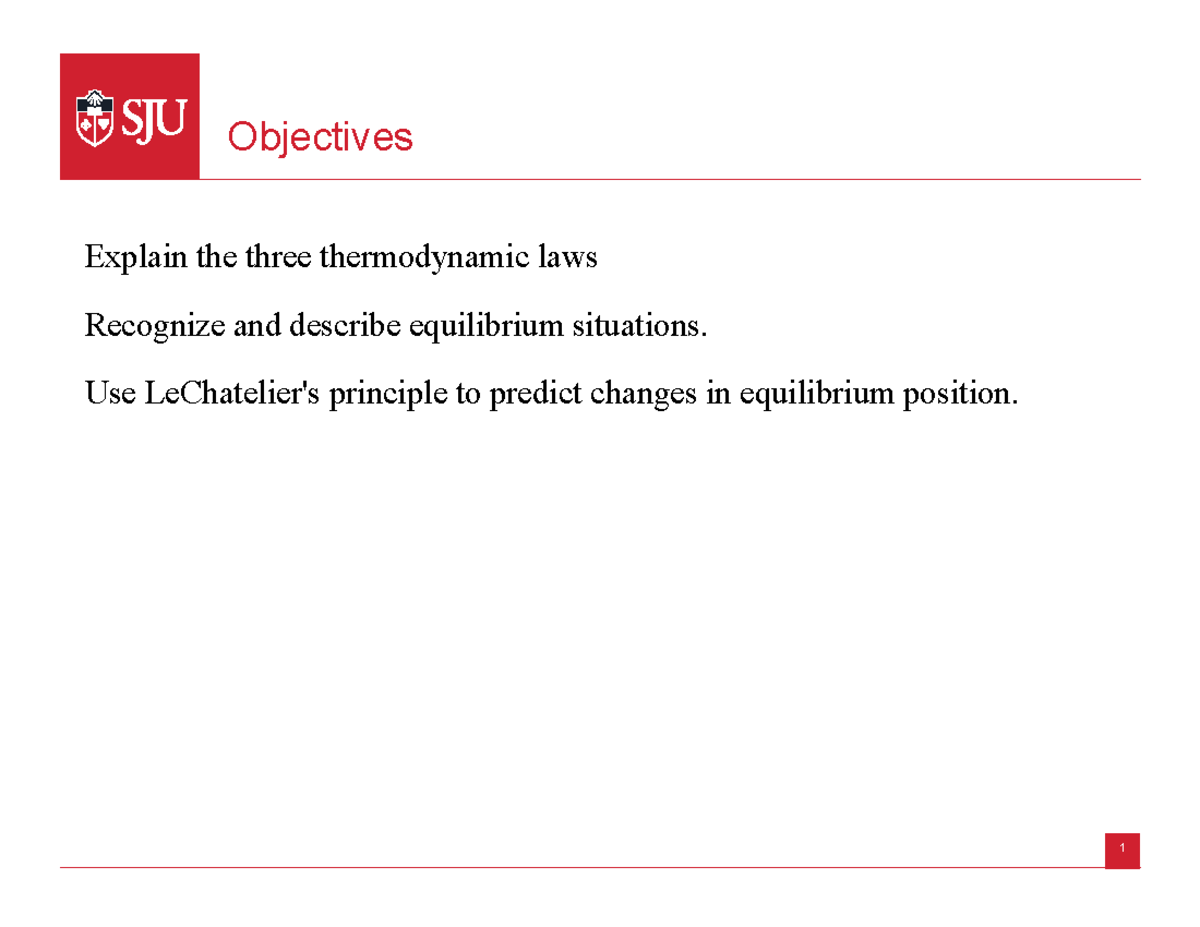 Thermodynamic Laws & Equilibrium Principles - Ch 7 Overview - Studocu
