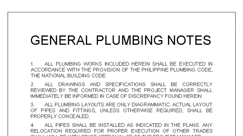 PLUMBING NOTES: PHILIPPINE CODE COMPLIANCE & INSTALLATION GUIDELINES ...