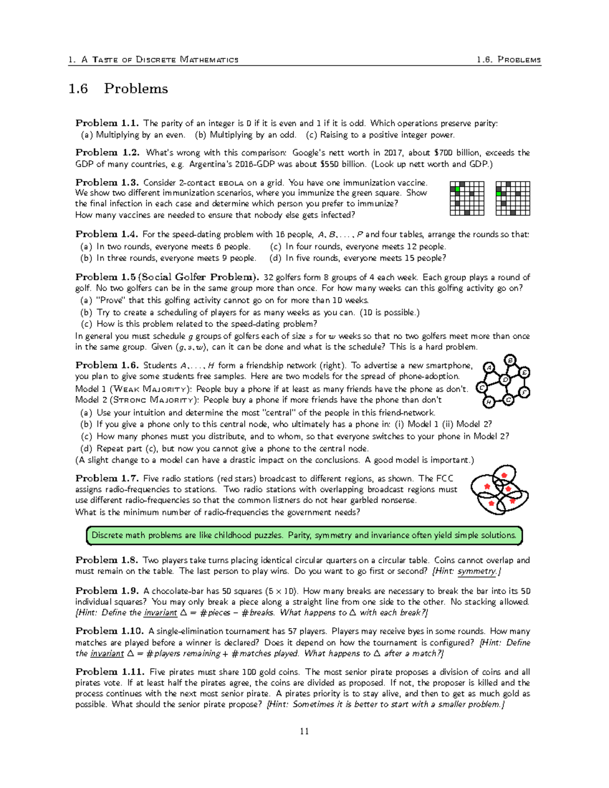 Discrete Math 1.6: Problems from "A Taste of Discrete Mathematics ...
