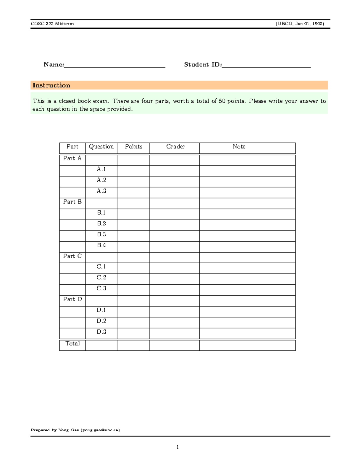 COSC 322 Midterm Exam Notes - UBCO (Jan 01, 1900) - Studocu