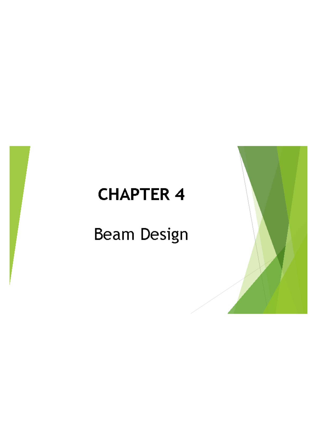 CHAPTER 4: Beam Design & Analysis in Reinforced Concrete - Studocu