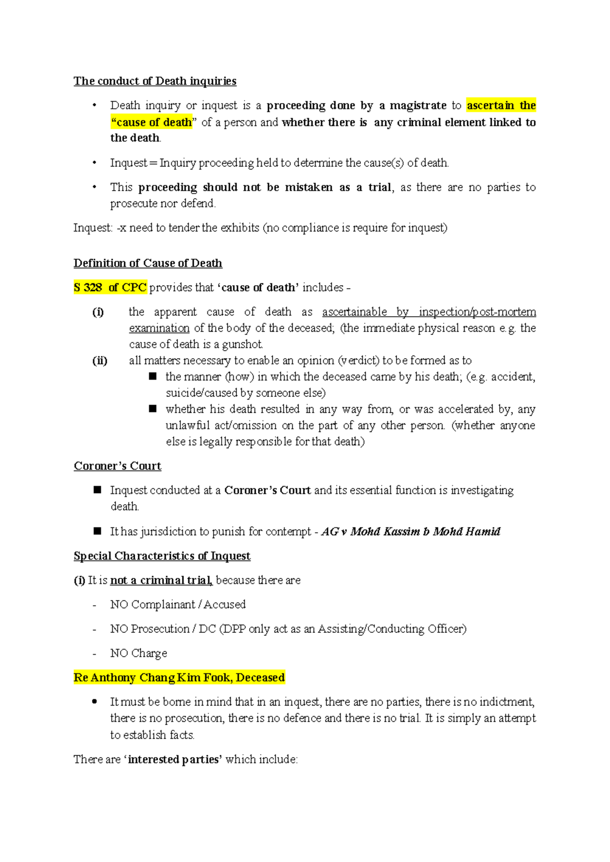 Death Inquiry Overview: Understanding Inquest Procedures and Functions ...