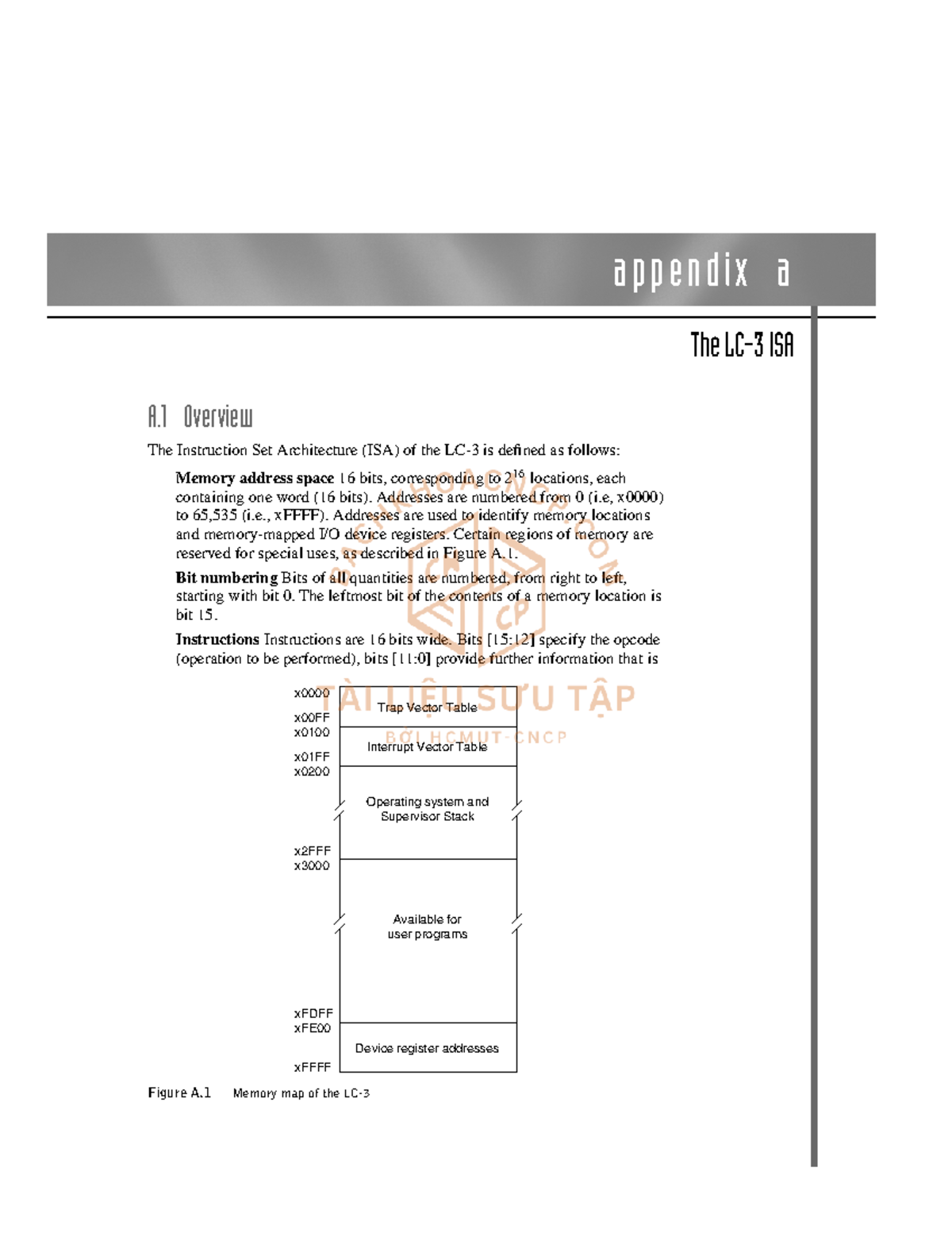 Patt Patel App A LC-3 ISA - a p p e n d i x a The LC-3 ISA A Overview ...