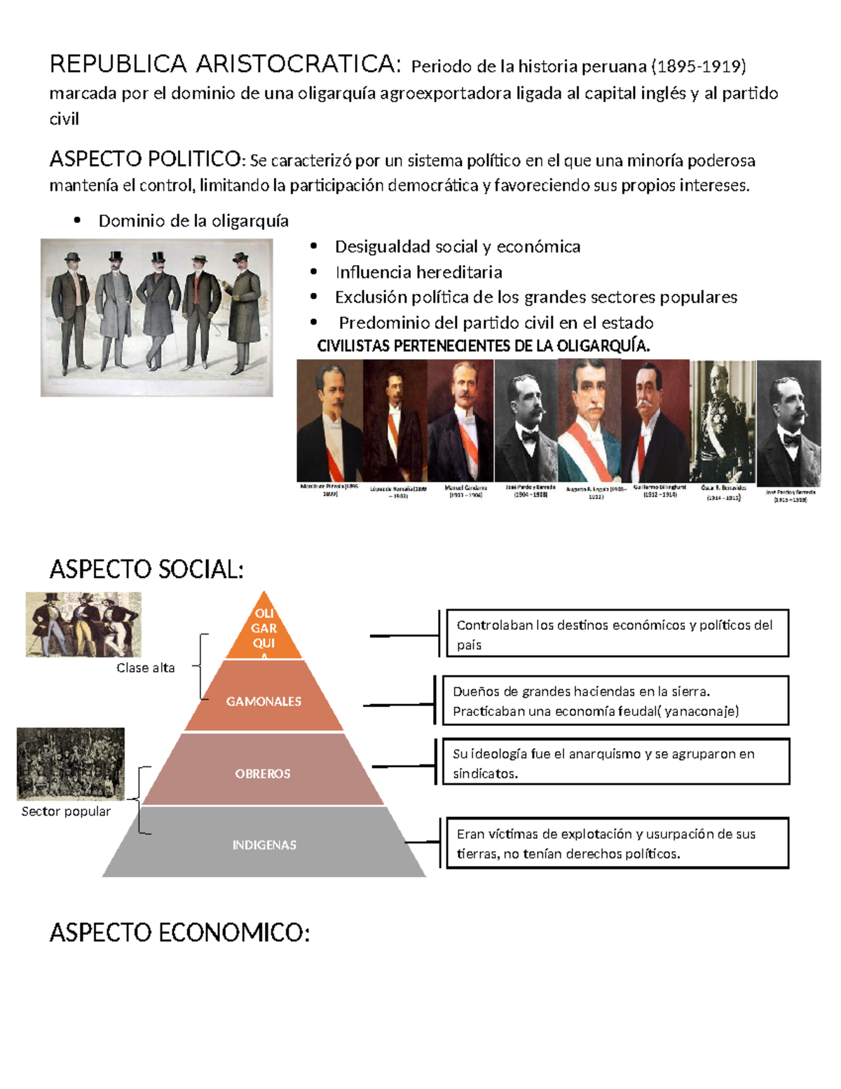 Republica Aristocratica - REPUBLICA ARISTOCRATICA: Periodo de la ...