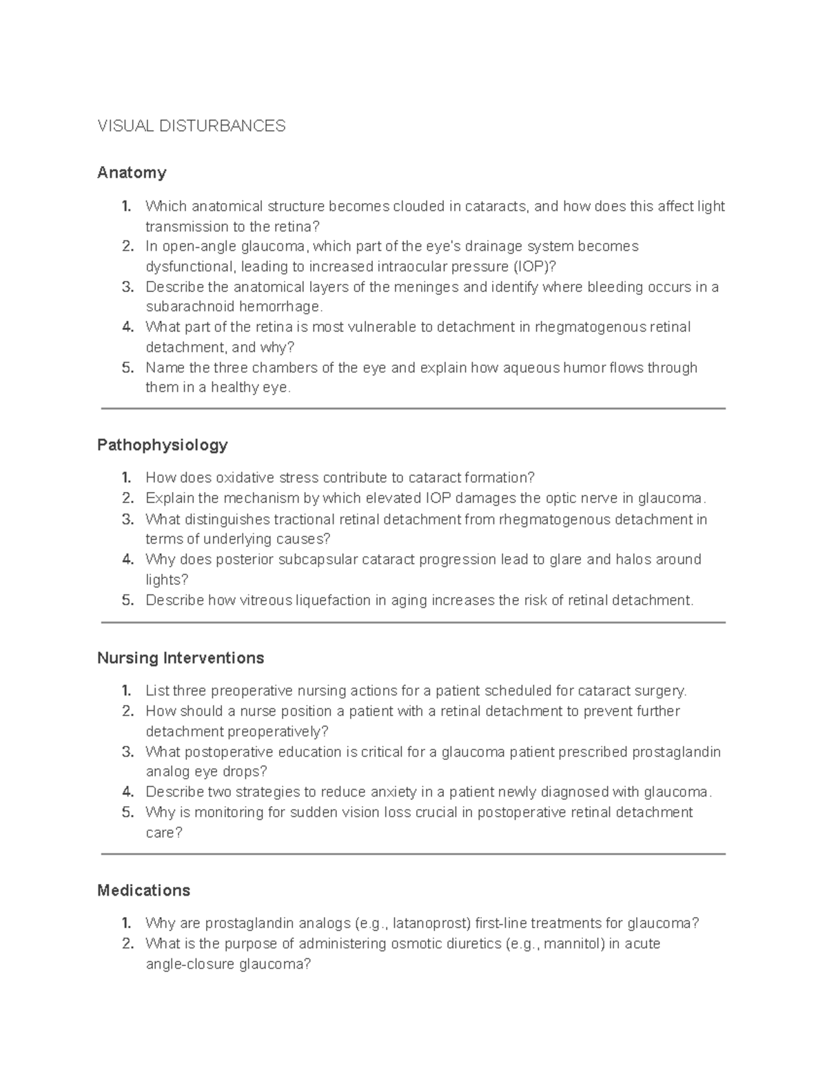 Visual & Hearing Disturbances: Anatomy, Pathophysiology & Nursing ...