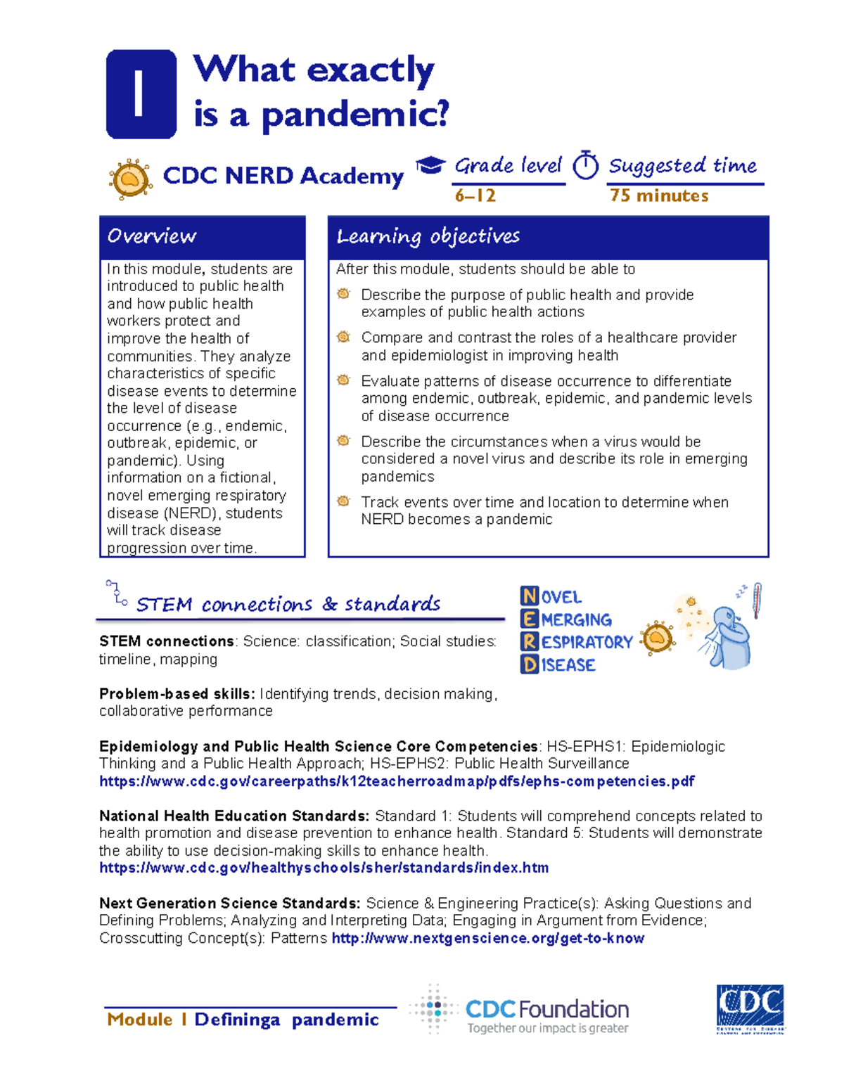 Module-1-defining-a-pandemic-lesson-plan - 1 What exactly is a pandemic ...