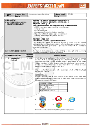 G7 TLE 7 Computer System Servicing Worksheets - Week 5 Activities - Studocu
