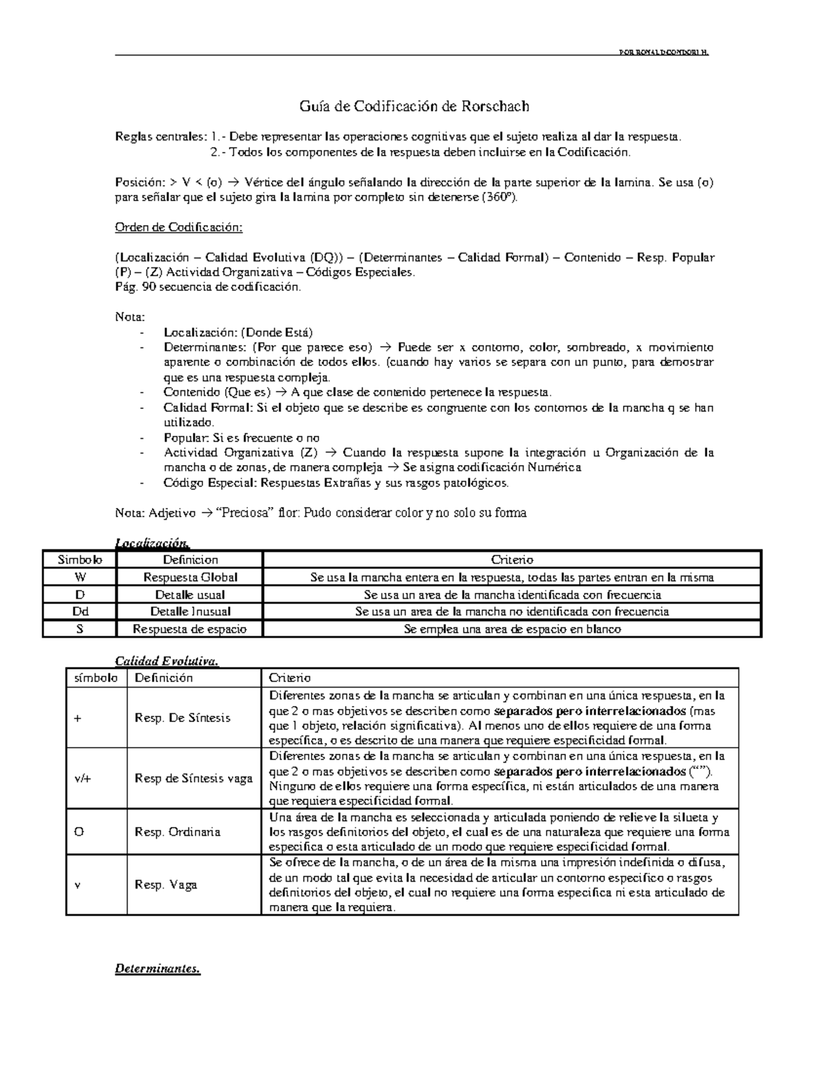 Guia Codificacion Ro - guía básica para la codificación del test de ...