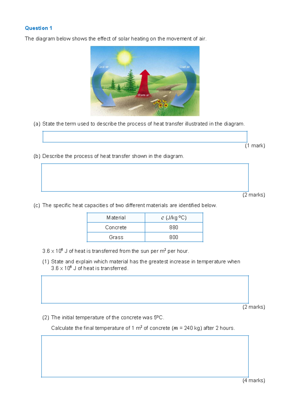 Year 11 Physics Heat Practice Test: Concepts & Calculations - Studocu