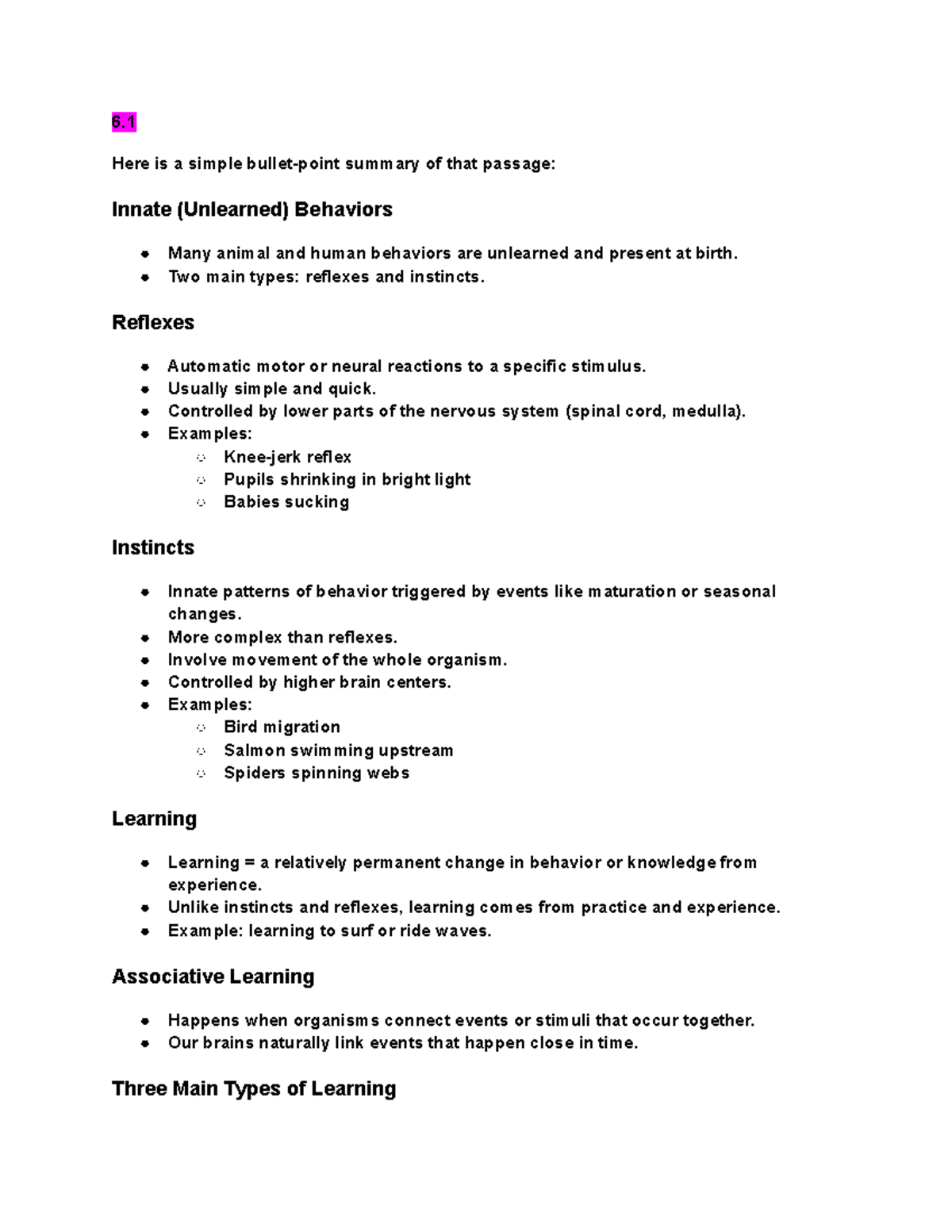 Psychology 101: Learning and Behavior Summary - Studocu