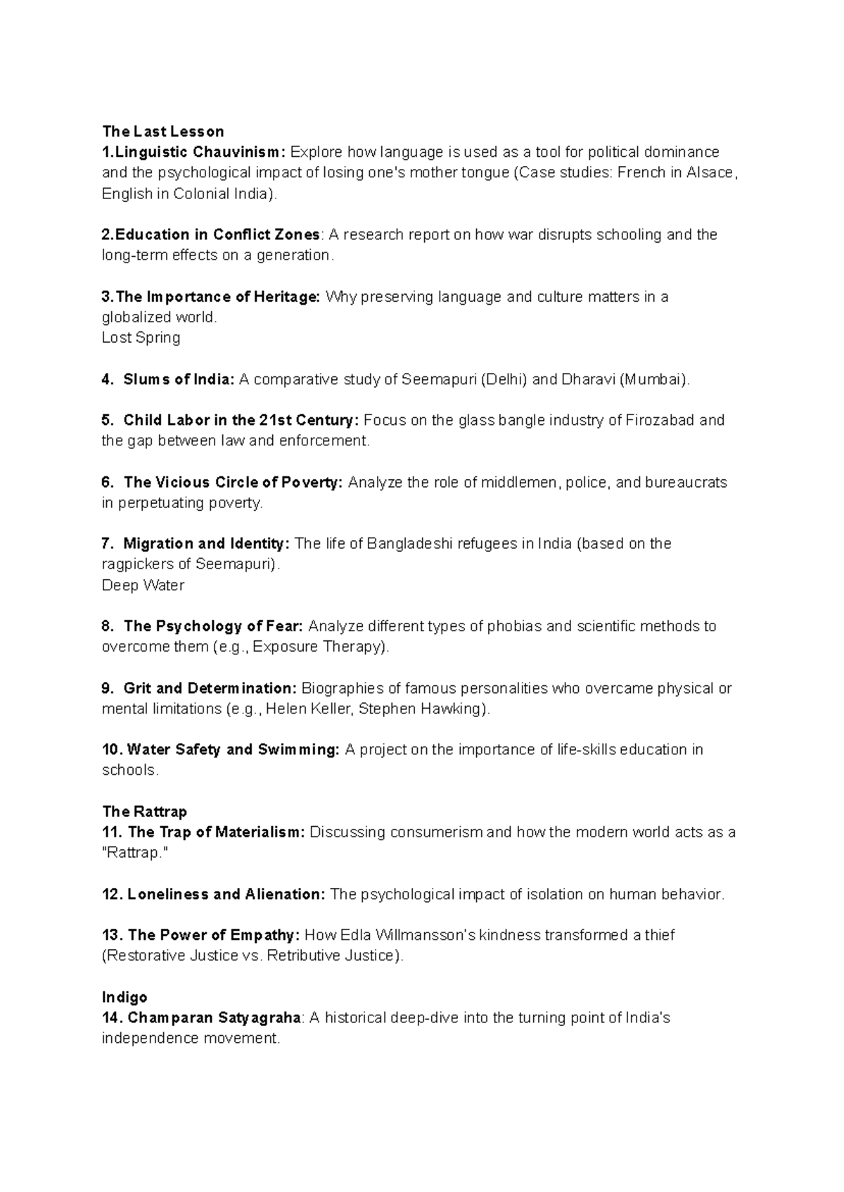 Project Topics for Grade 12 English Core: Exploring Key Themes and ...