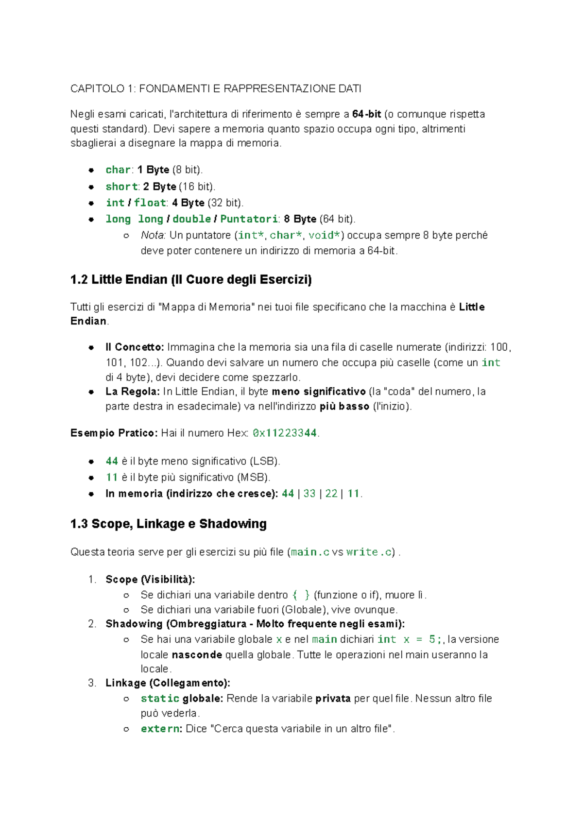 CAPITOLO 1: FONDAMENTI E RAPPRESENTAZIONE DATI - Programmazione - Studocu