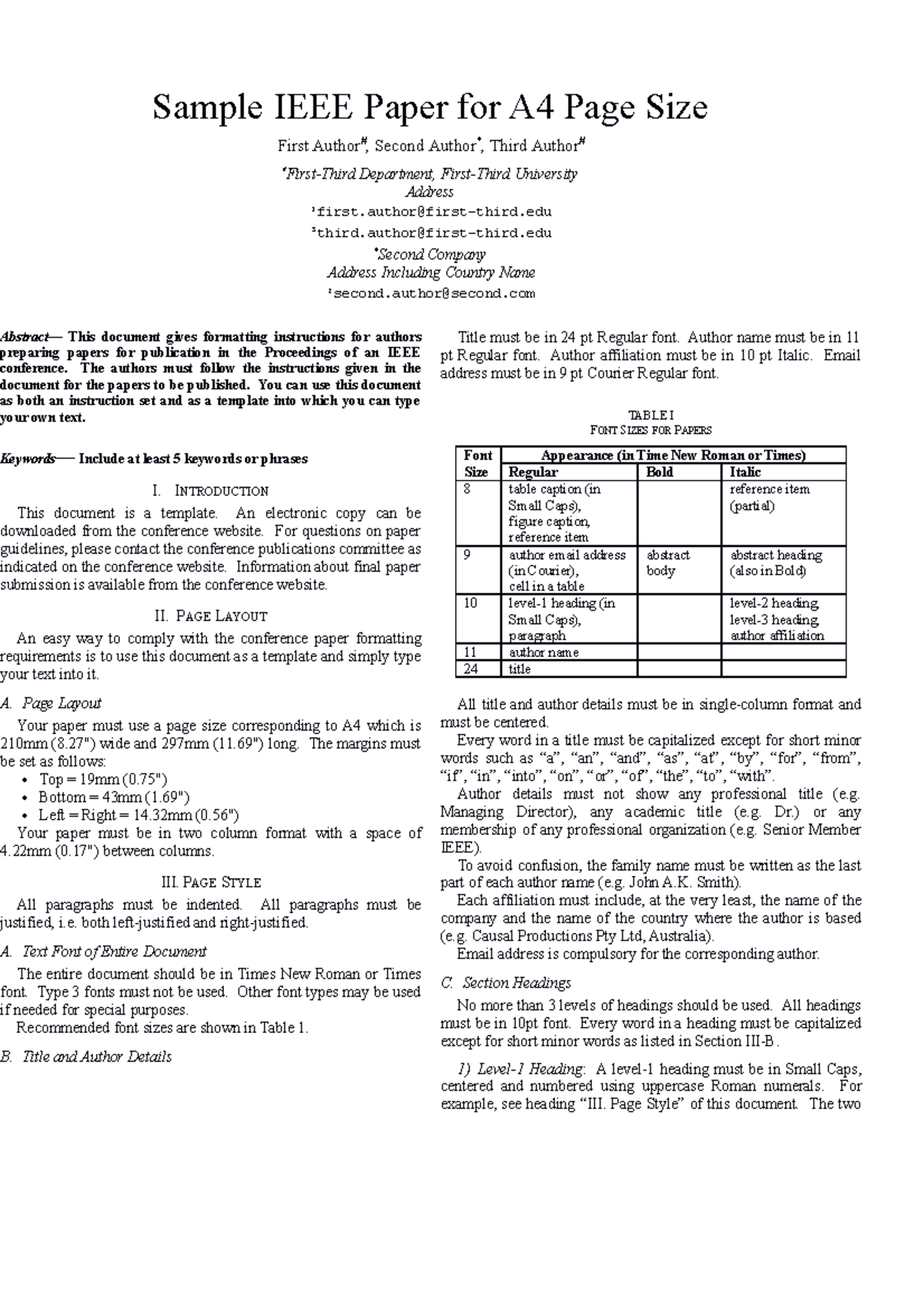 IEEE Formatting Guidelines for A4 Page Size Papers - Studocu