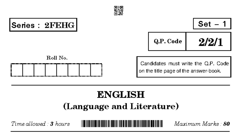 2FEHG English Language and Literature Final Exam Question Paper - Studocu